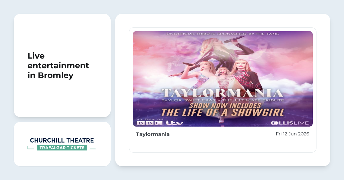 Book Taylormania tickets | Churchill Theatre Bromley