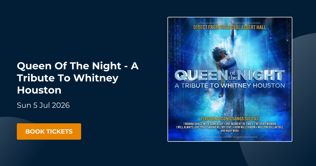 Book Queen Of The Night - A Tribute To Whitney Houston tickets | Cliffs ...