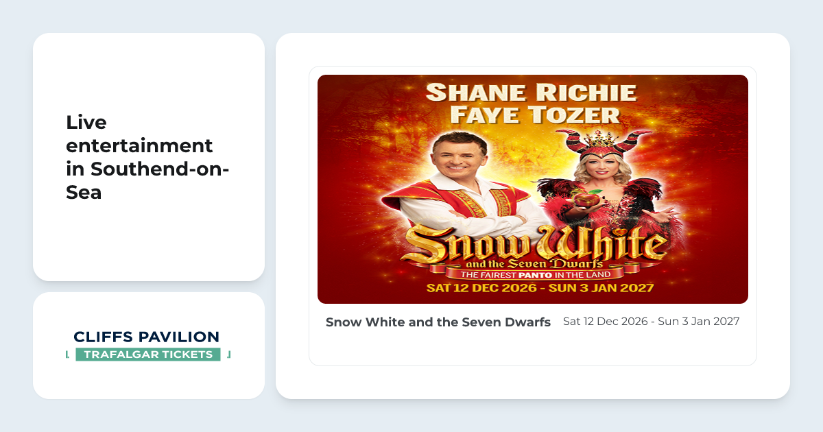 Book Snow White and the Seven Dwarfs tickets | Cliffs Pavilion Southend