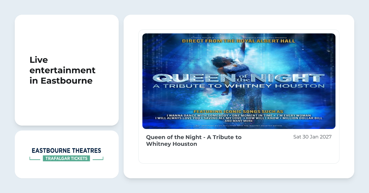 Book Queen of the Night - A Tribute to Whitney Houston tickets ...