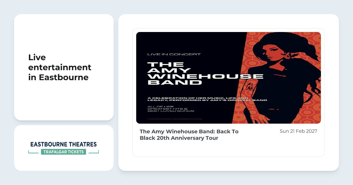 Book The Amy Winehouse Band: Back To Black 20th Anniversary Tour ...