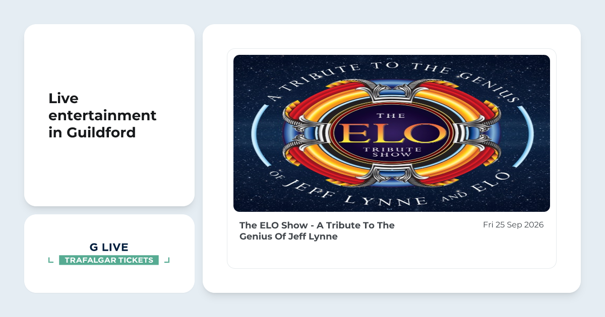 Book The ELO Show - A Tribute To The Genius Of Jeff Lynne tickets | G ...