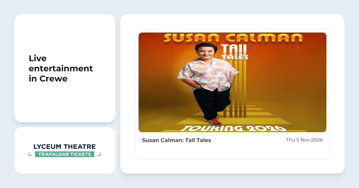 Book Susan Calman: Tall Tales tickets | Lyceum Theatre Crewe