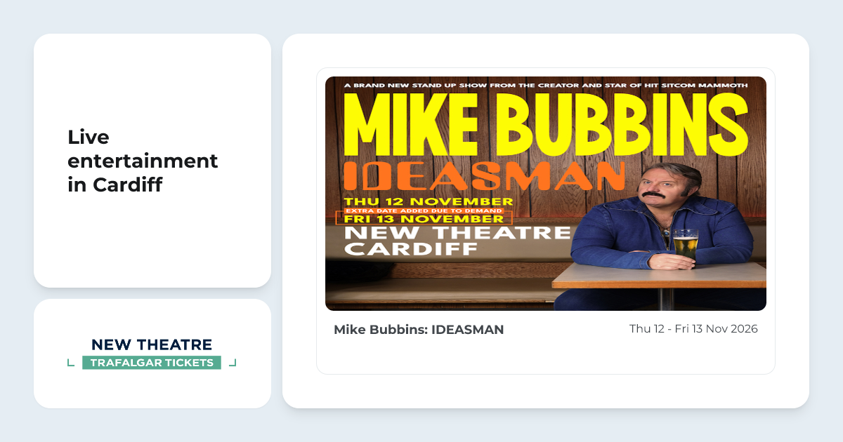 Book Mike Bubbins: IDEASMAN tickets | New Theatre Cardiff