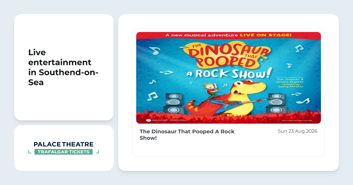 Book The Dinosaur That Pooped A Rock Show! tickets | Palace Theatre ...