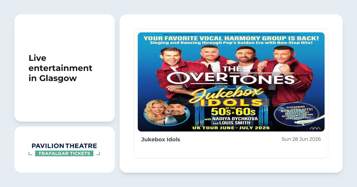 Book Jukebox Idols tickets | Pavilion Theatre Glasgow