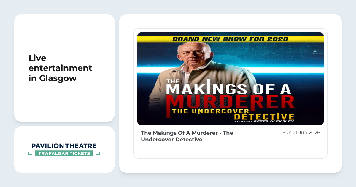 Book The Makings Of A Murderer - The Undercover Detective tickets ...