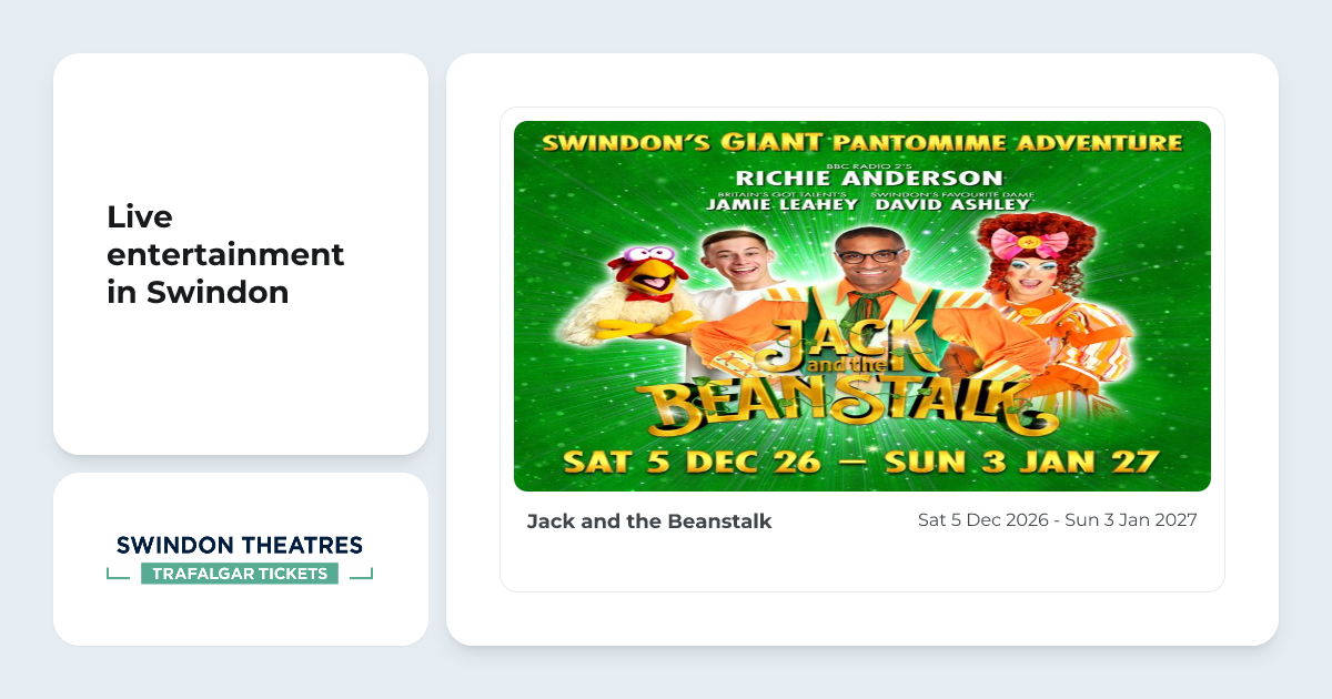 Book Jack and the Beanstalk tickets | Wyvern Theatre Swindon